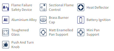 FUJIOH FH-GS2515 SVGL SINGLE BURNER BUILT-IN DOMINO GLASS HOB | Asia Excel